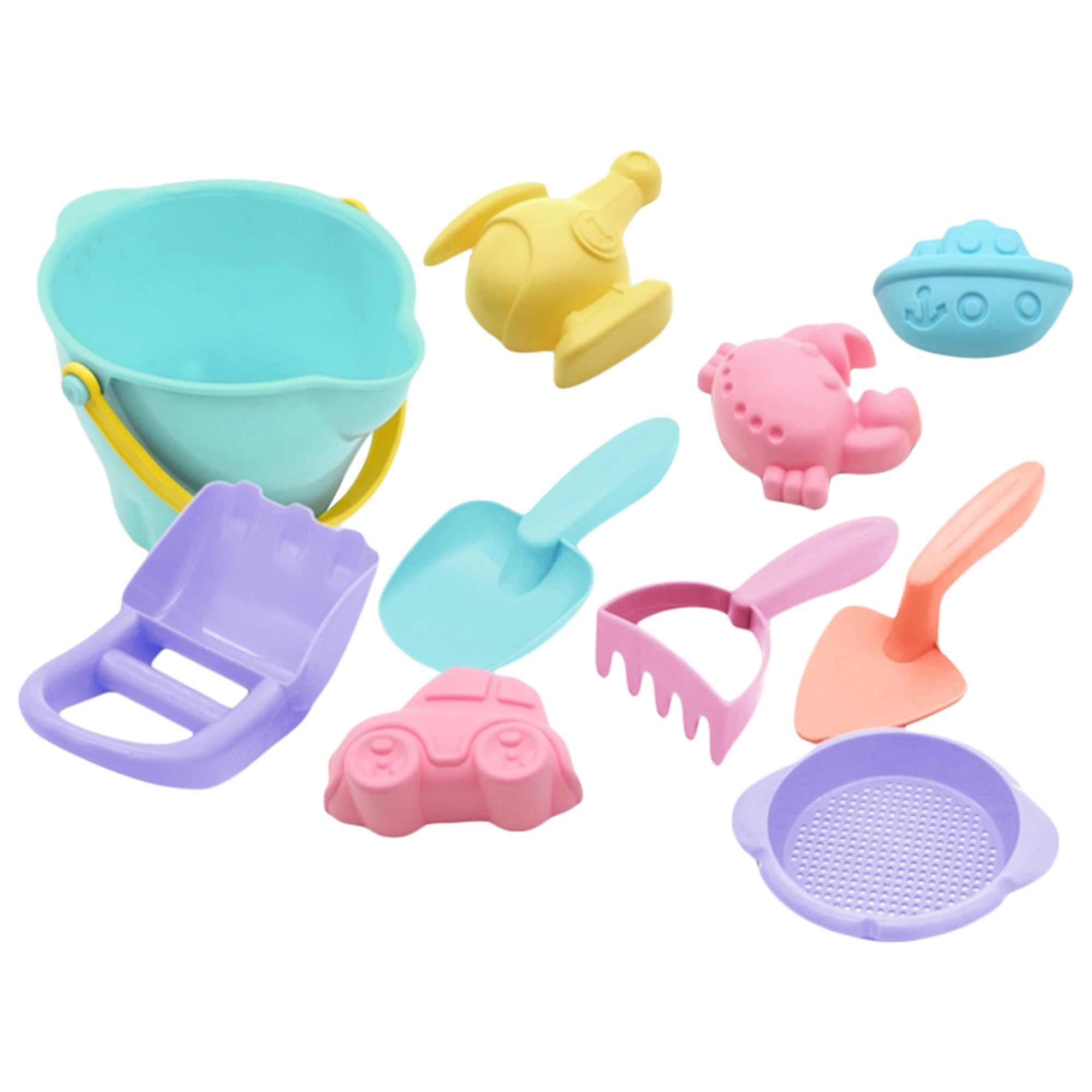 Beach Sand Toys Set with Sandbox Vehicle, Sand Molds, Bucket - Walmart.com