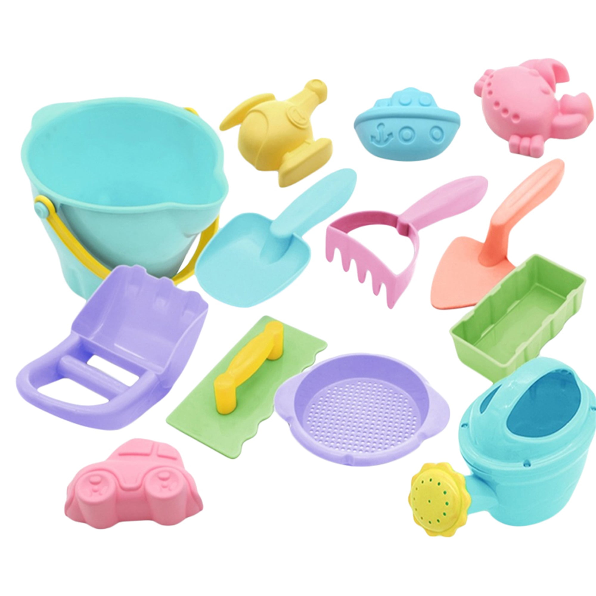 Beach Sand Toys Set with Sandbox Vehicle, Sand Molds, Bucket - Walmart.com