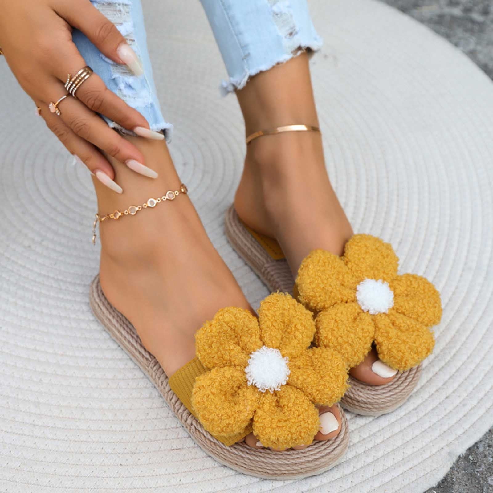 Beach Sandals for Woman, Xunlbb Women's Summer New Casual Flat Flat Big ...