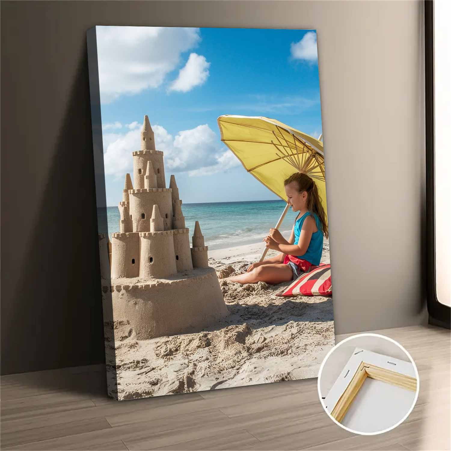 Beach Sandcastle Wall Art Canvas Paintings For Living Room Decor ...