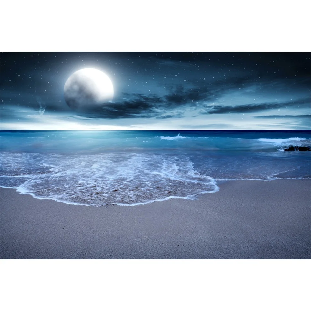 Beach Sands Waves Photography Backdrops Summer Holiday Tropical Blue ...