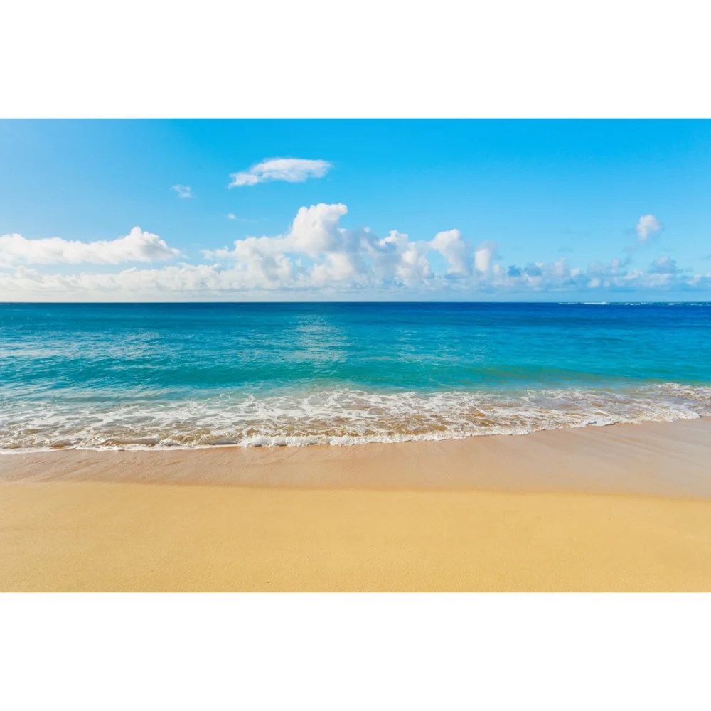 Beach Sands Waves Photography Backdrops Summer Holiday Tropical Blue ...