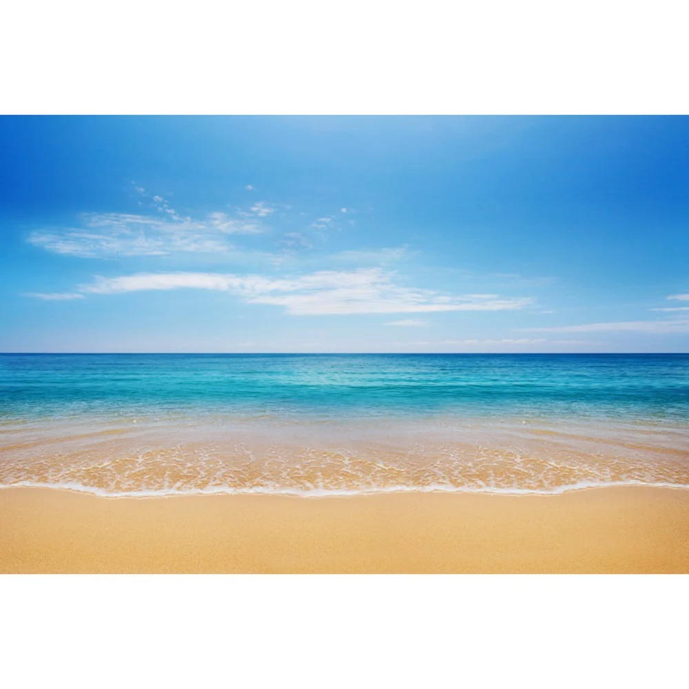 Beach Sands Waves Photography Backdrops Summer Holiday Tropical Blue ...