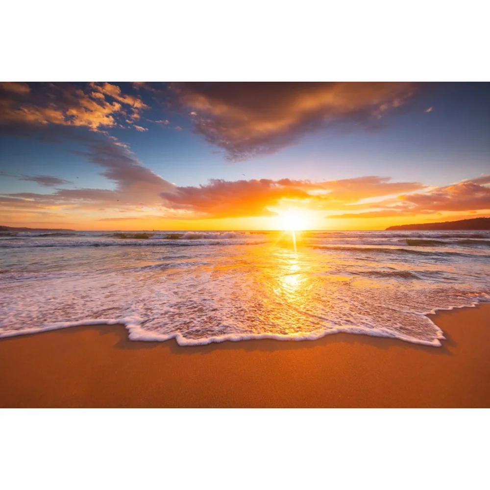 Beach Sands Waves Photography Backdrops Summer Holiday Tropical Blue ...