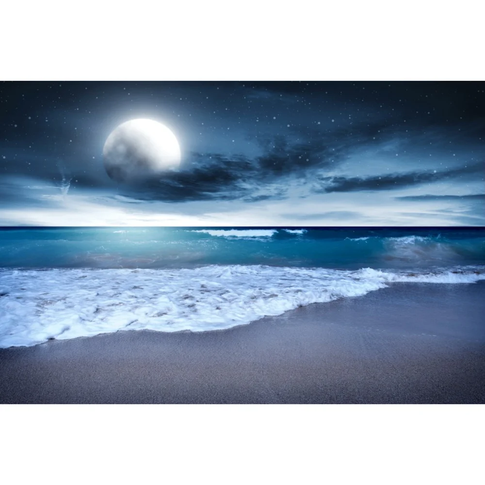 Beach Sands Waves Photography Backdrops Summer Holiday Tropical Blue ...