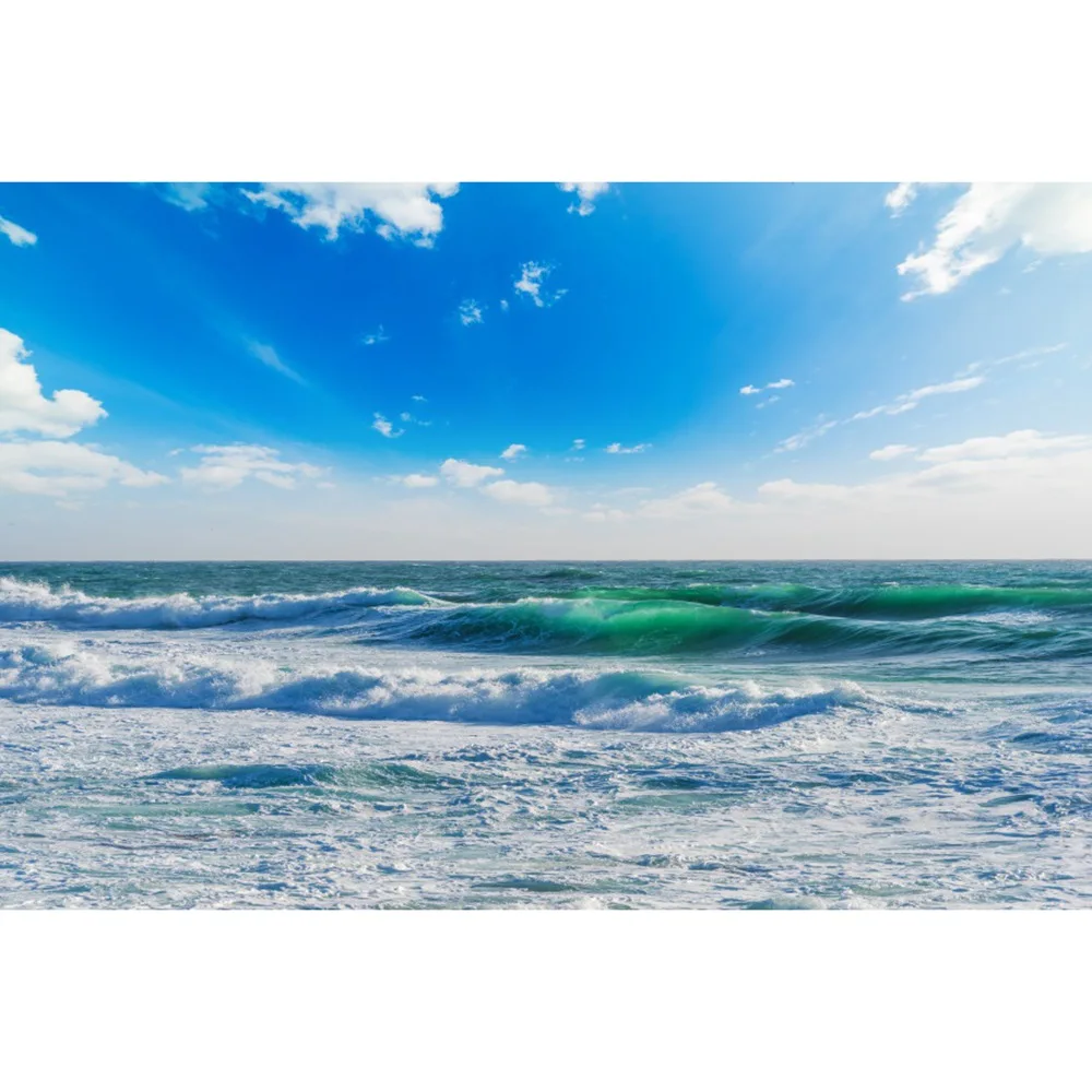 Beach Sands Waves Photography Backdrops Summer Holiday Tropical Blue ...