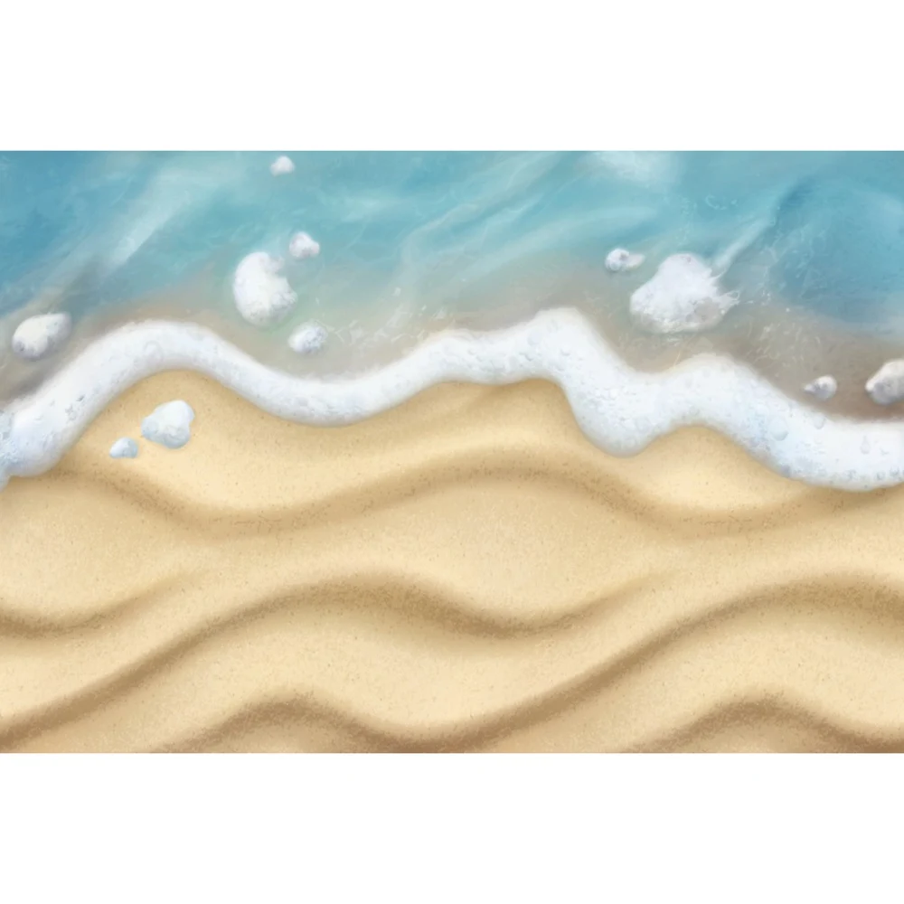 Beach Sands Waves Photography Backdrops Summer Holiday Tropical Blue ...