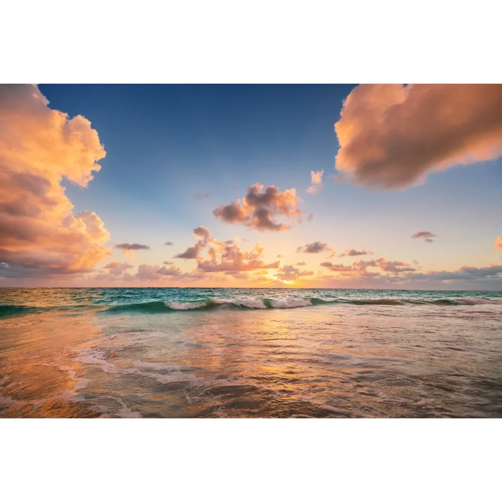 Beach Sands Waves Photography Backdrops Summer Holiday Tropical Blue ...