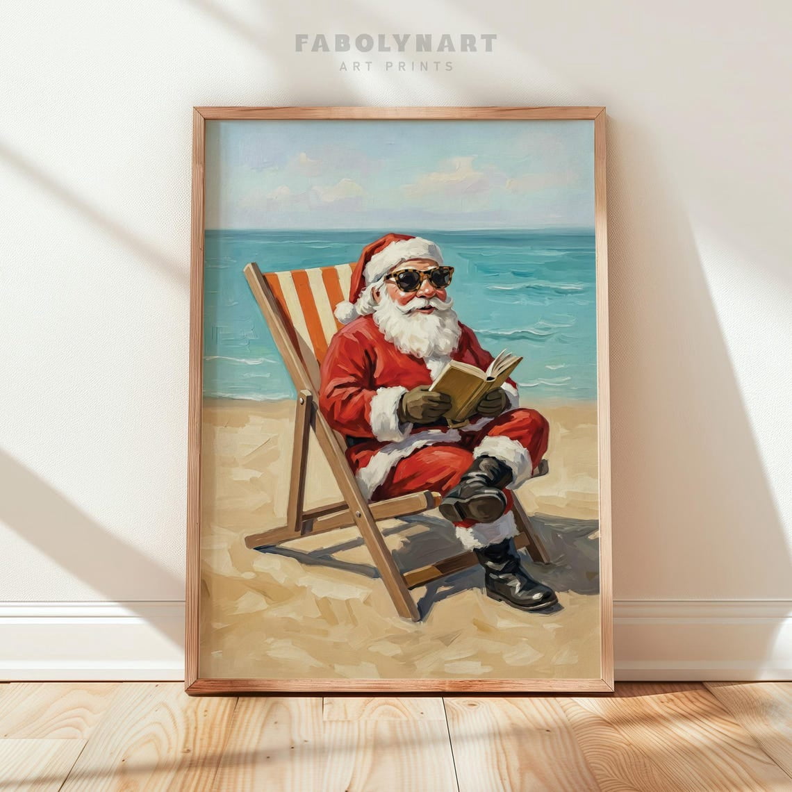 Beach Santa Tropical Christmas Holiday Summer Vacation Coastal Xmas ...
