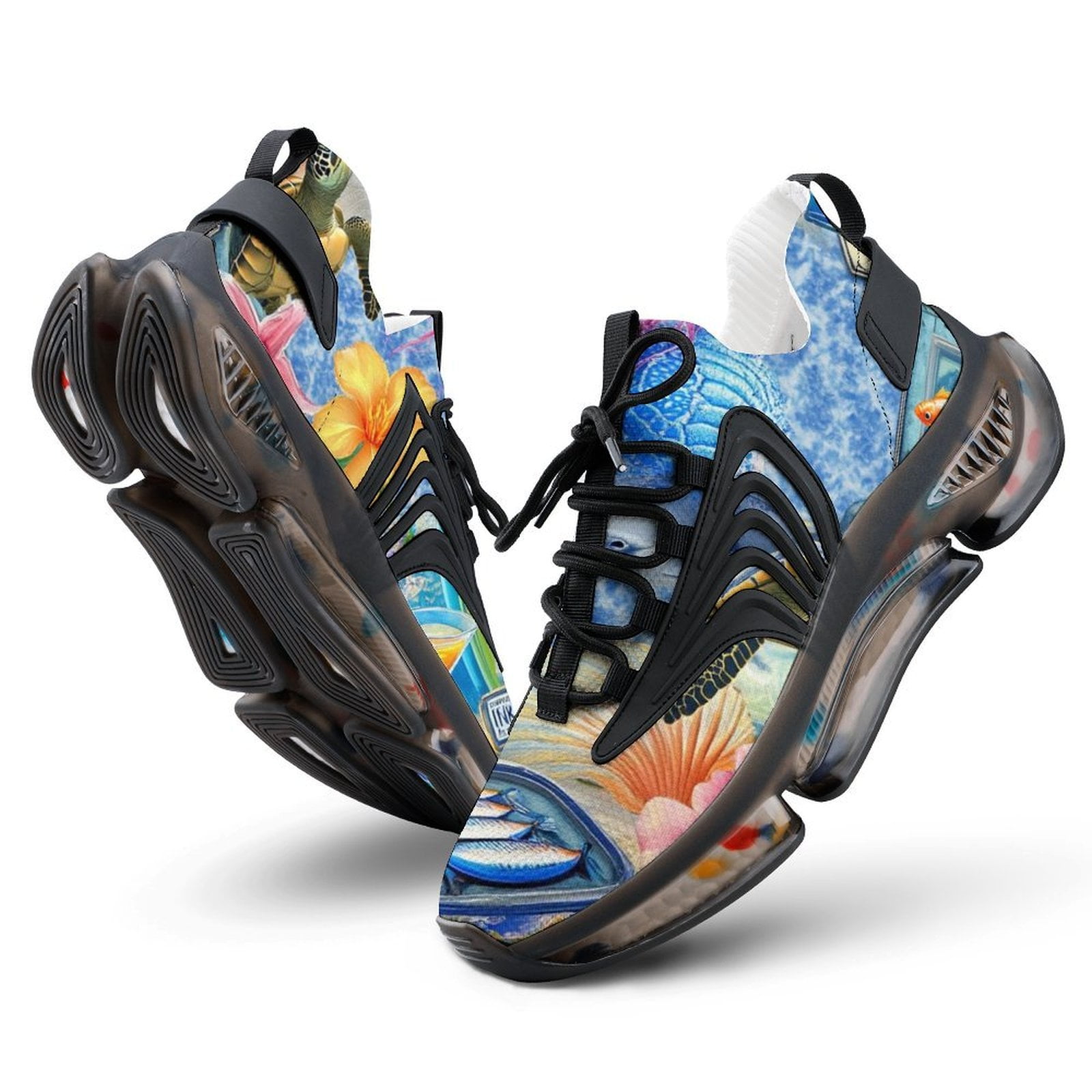 Beach Scene Vibrant Tropical Fun Walking Shoes for Men Woman ...