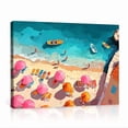 Beach Scene Wall Art Poster Print Vacation Artwork Decor Summer Art ...