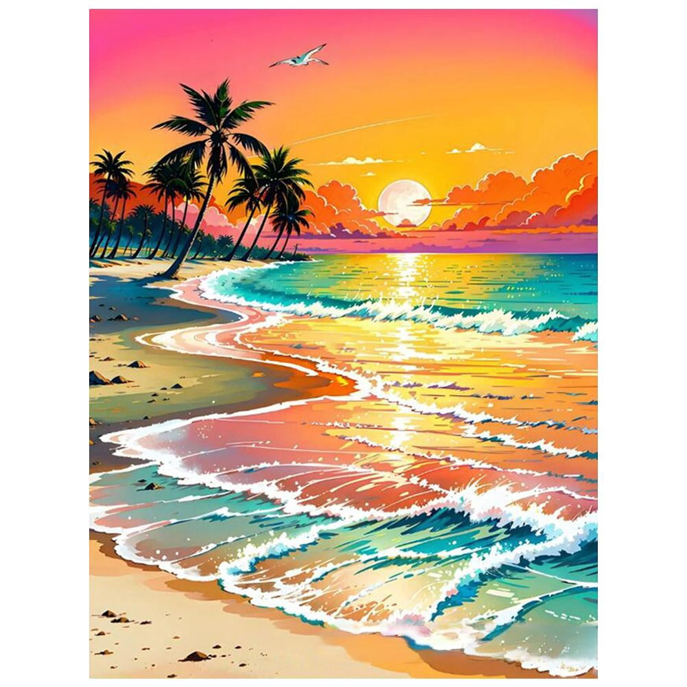 Beach Scenery Bedroom Decorative Diamond Art Kitss 16*20 - Walmart.com
