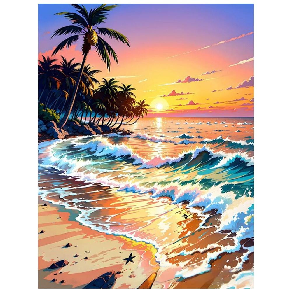 Beach Scenery Bedroom Decorative Diamond Art Kitss 16*20 - Walmart.com