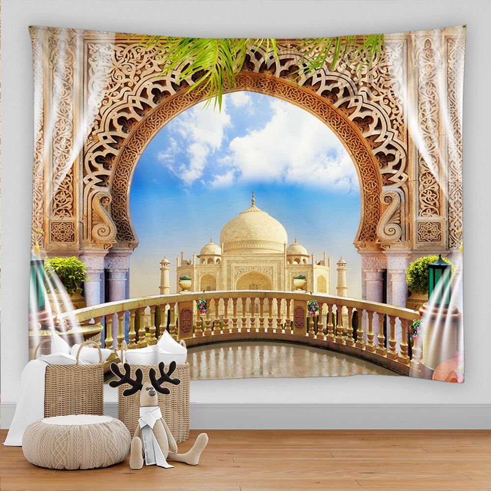 Beach Scenery Outside the Window Print Large Wall Tapestry Hippie Wall ...