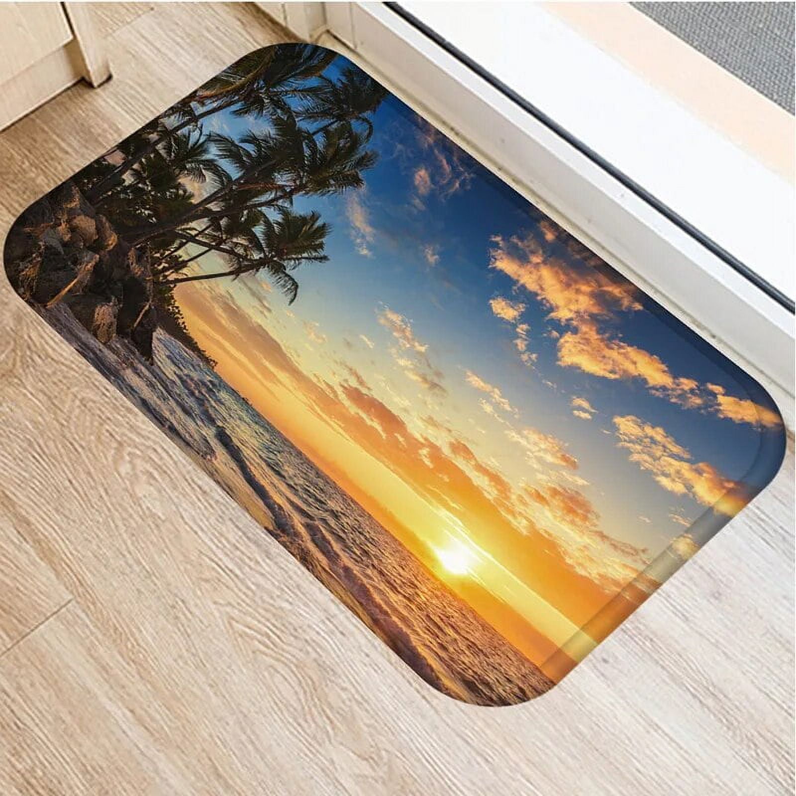 Beach Sea Style Printing Carpet Living Room Rug Bathroom Bedroom Non ...