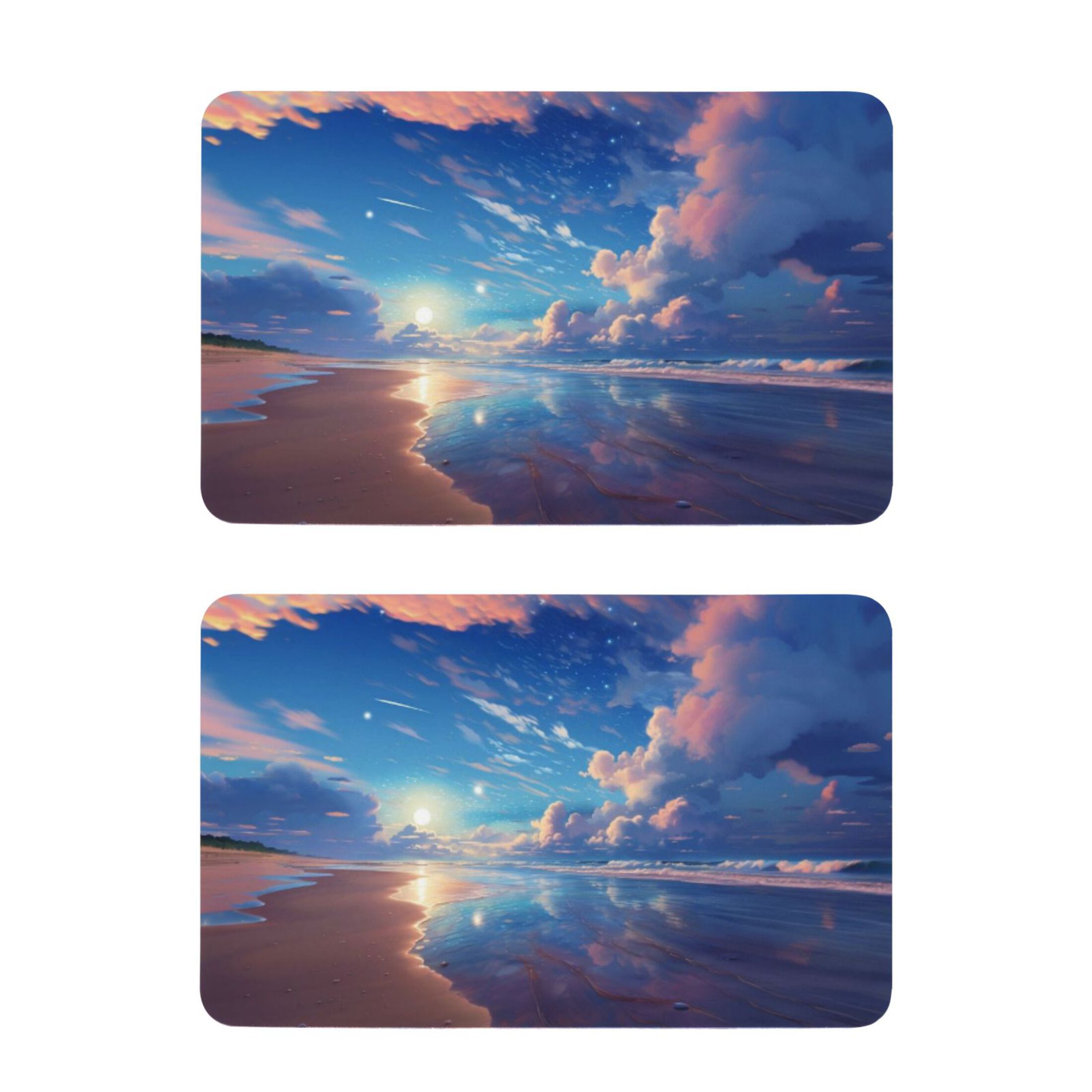 Beach Sea Sun Refrigerator Magnet Stickers Square Fridge Magnetic for ...