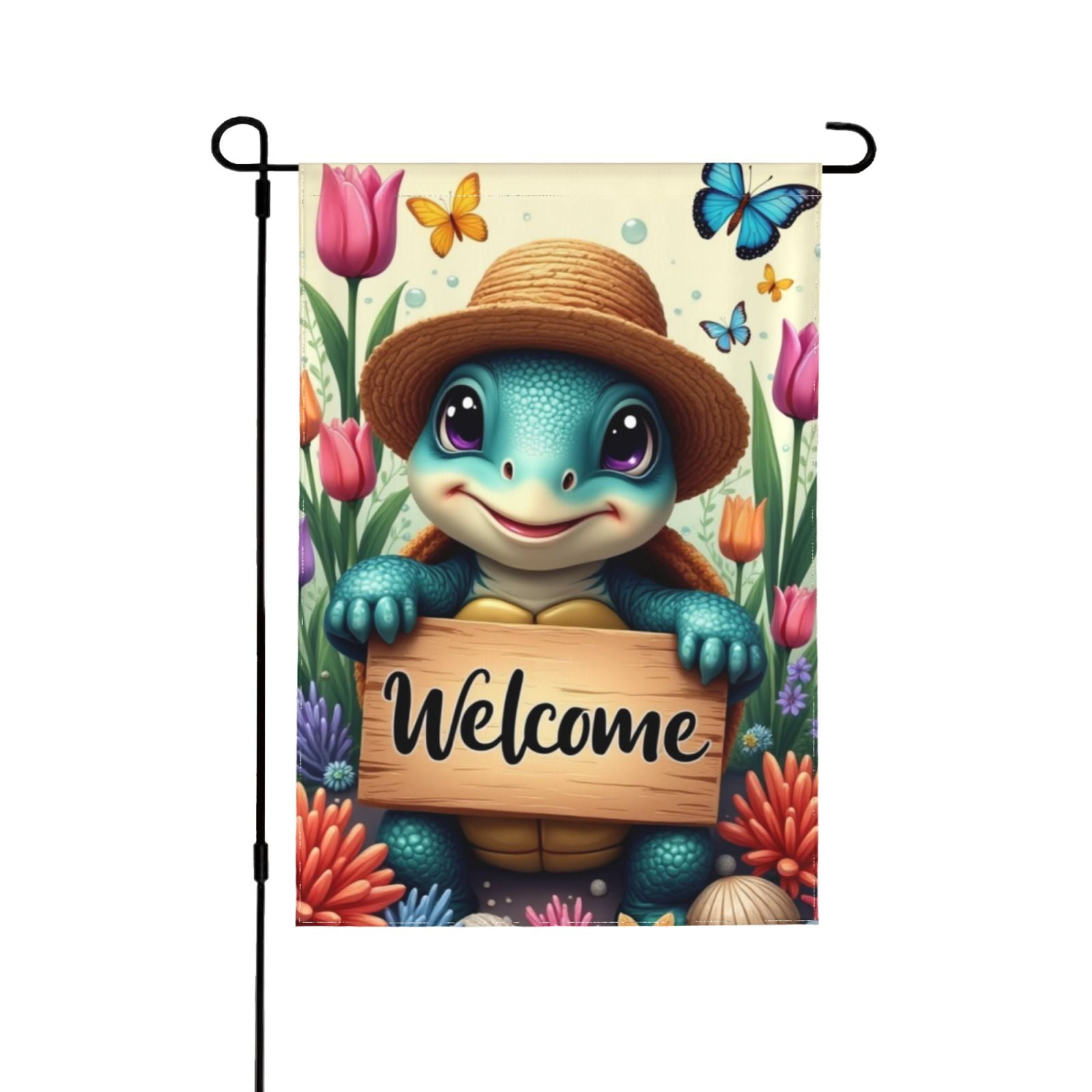 Beach Sea Turtle Garden Flag 12X18 Vertical Double Cute Sea Turtle With ...