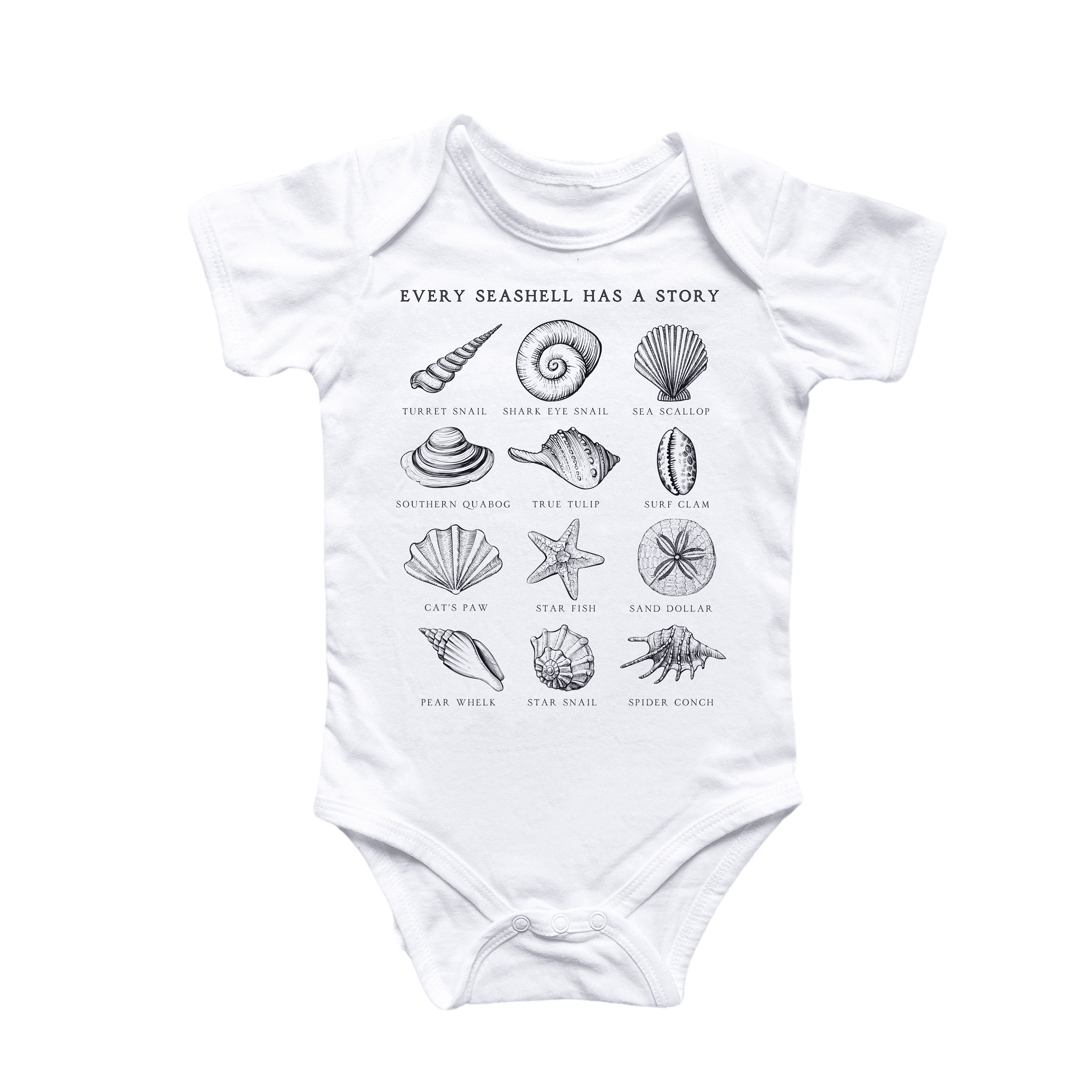 Beach Seashell - Baby Boy Girl Clothes Infant Bodysuit Funny Cute ...