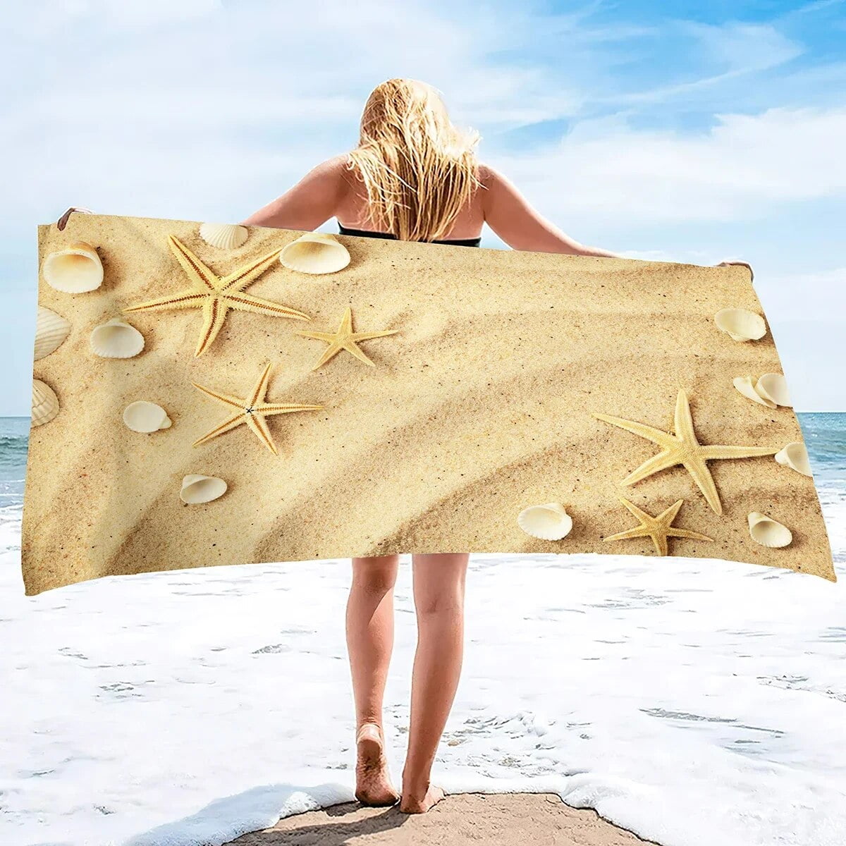 Beach Seashell StarSea Ocean Wave Summer Bathroom Ultra Soft Sand Free ...