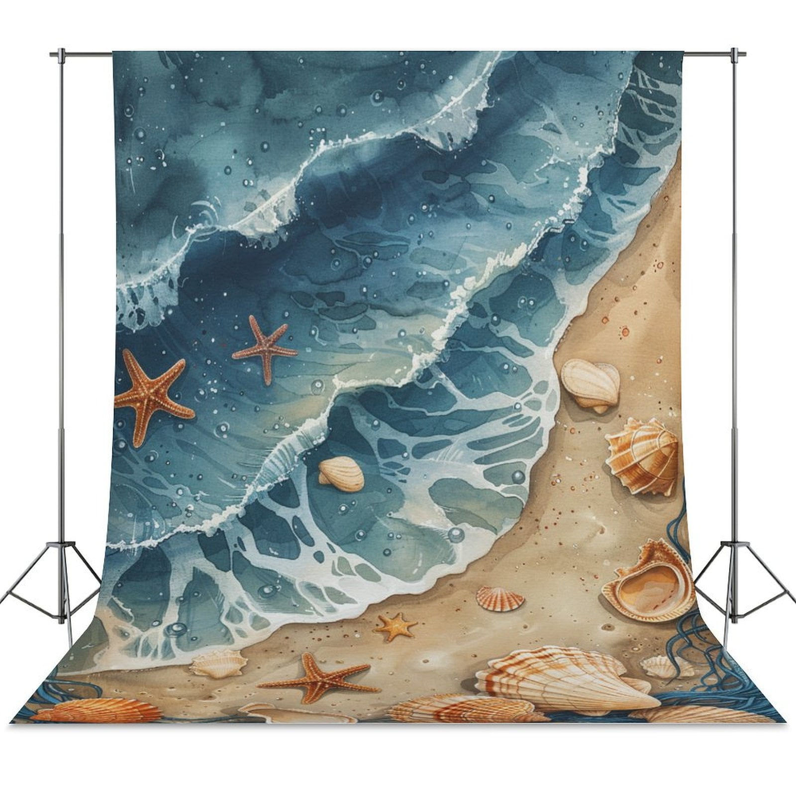 Beach Seashell Starfish Backdrop Background for Photography Photo Booth ...