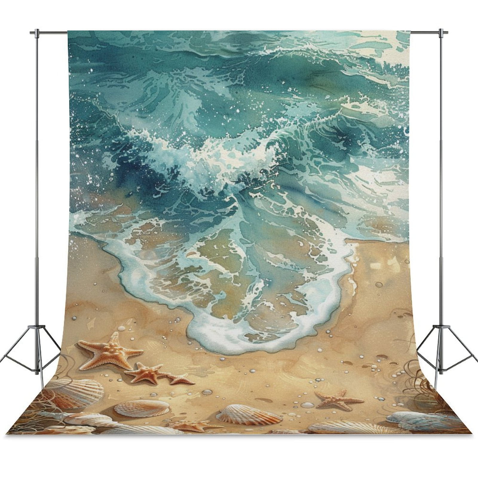 Beach Seashell Starfish Backdrops for Photography for Party Backdrop ...