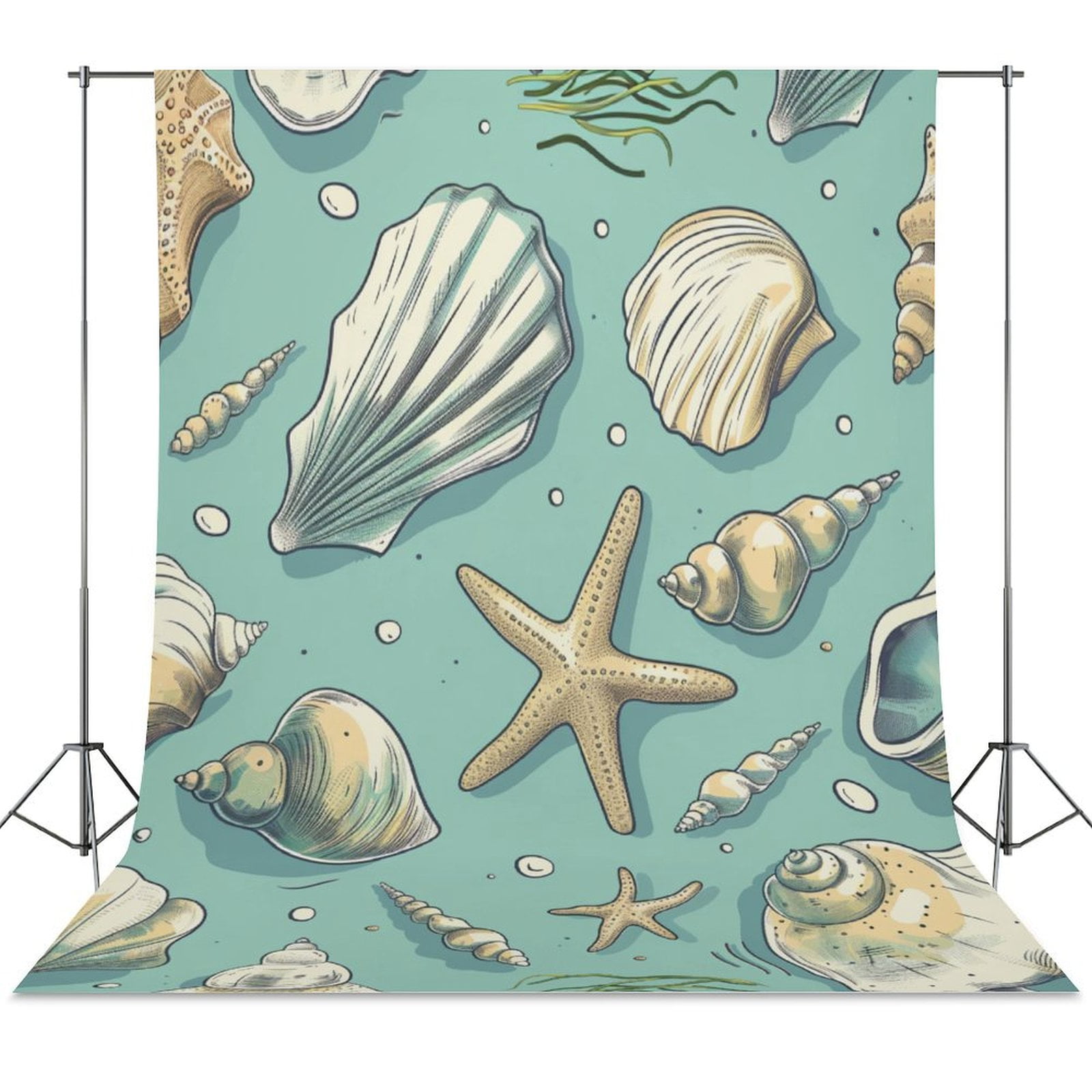 Beach Seashell Starfish Backdrops for Photography for Party Backdrop ...