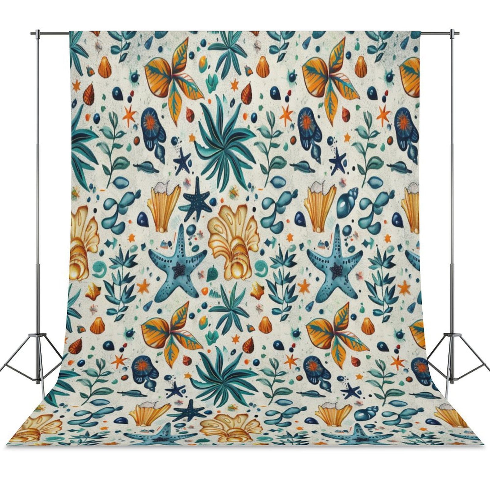Beach Seashell Starfish Backdrops for Photography for Party Backdrop ...