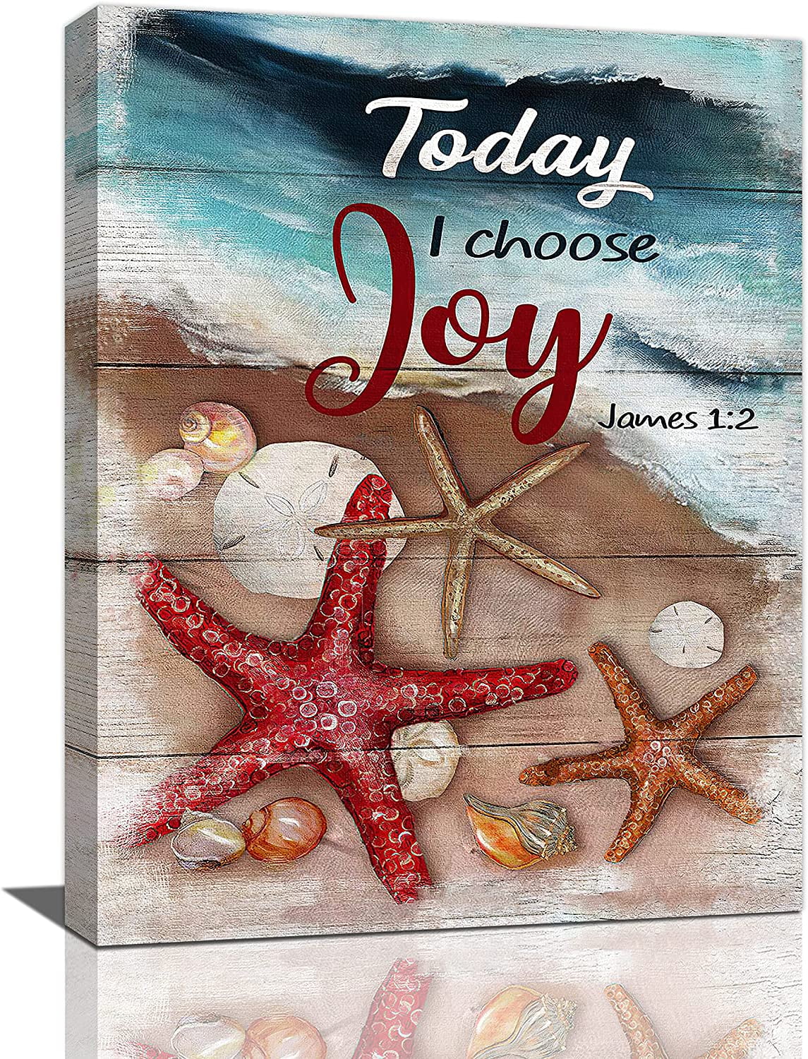 Beach Seashell Starfish Conch Wall Art Rustic Coastal Wall Decor Today ...