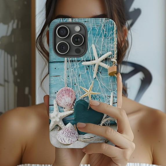 Beach Seashell Starfish Ocean Sand Coastal Summer Phone Case iPhone 17 ...