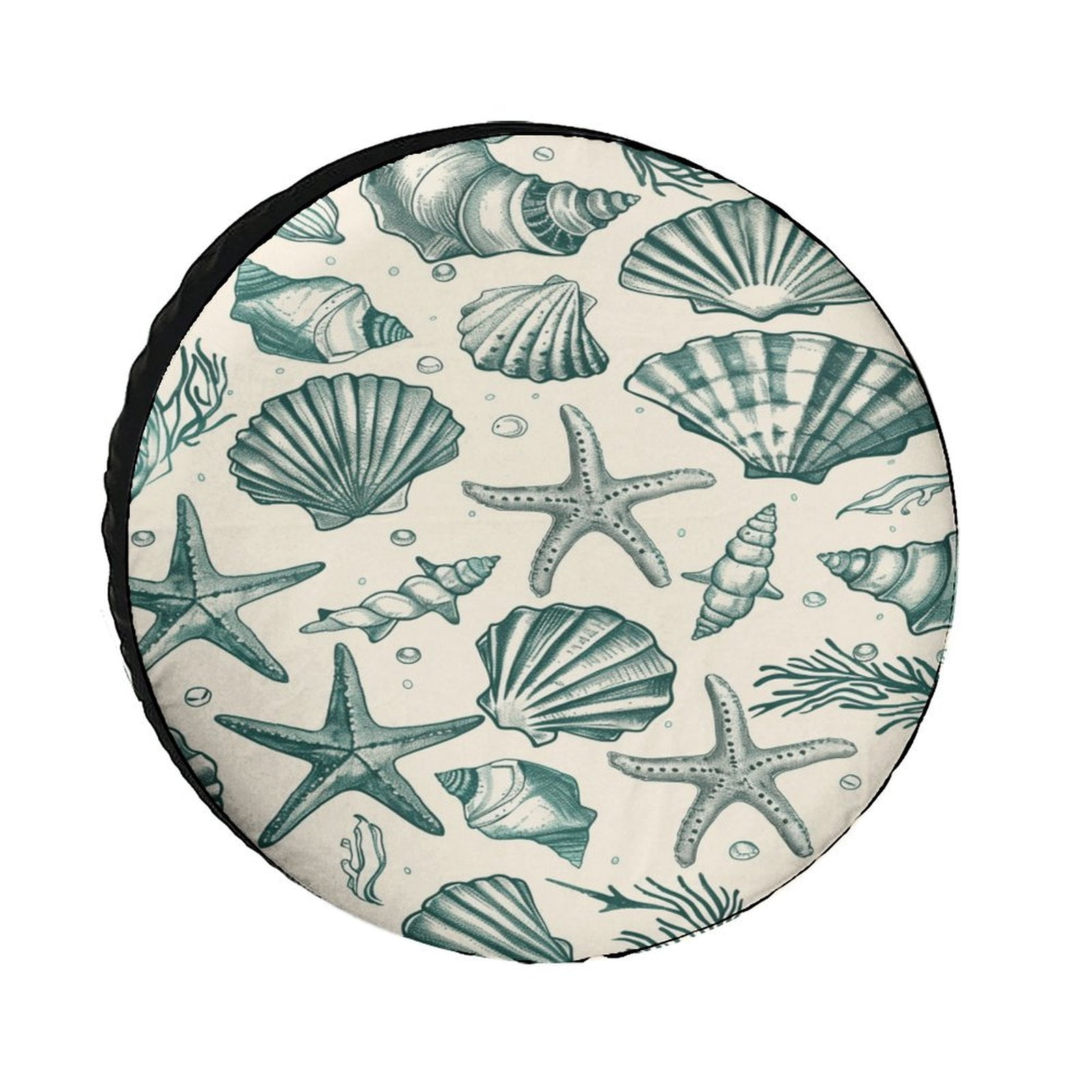Beach Seashell Starfish Spare Tire Cover for Trailer, Waterproof Oxford ...
