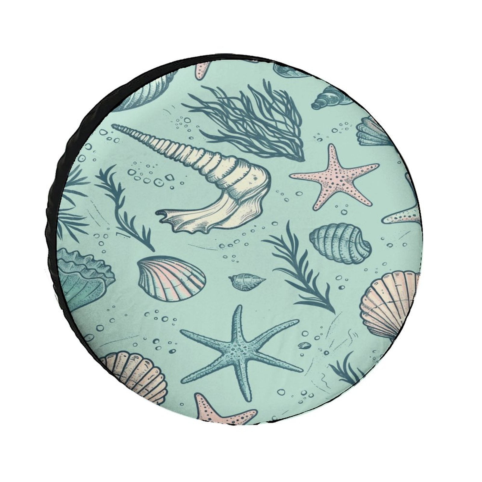 Beach Seashell Starfish Spare Tire Cover, Universal Wheel Tire Cover ...