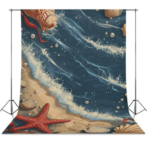 Beach Seashell Starfish Spring Backdrop Backdrops for Photography Photo ...