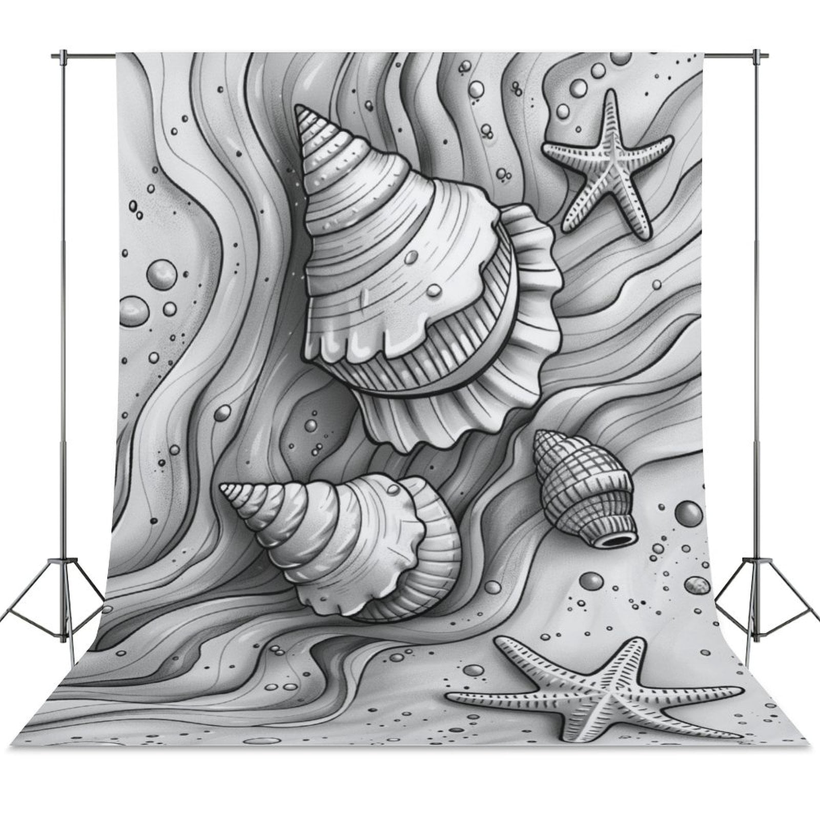 Beach Seashell Starfish Spring Backdrop Backdrops for Photography Photo ...