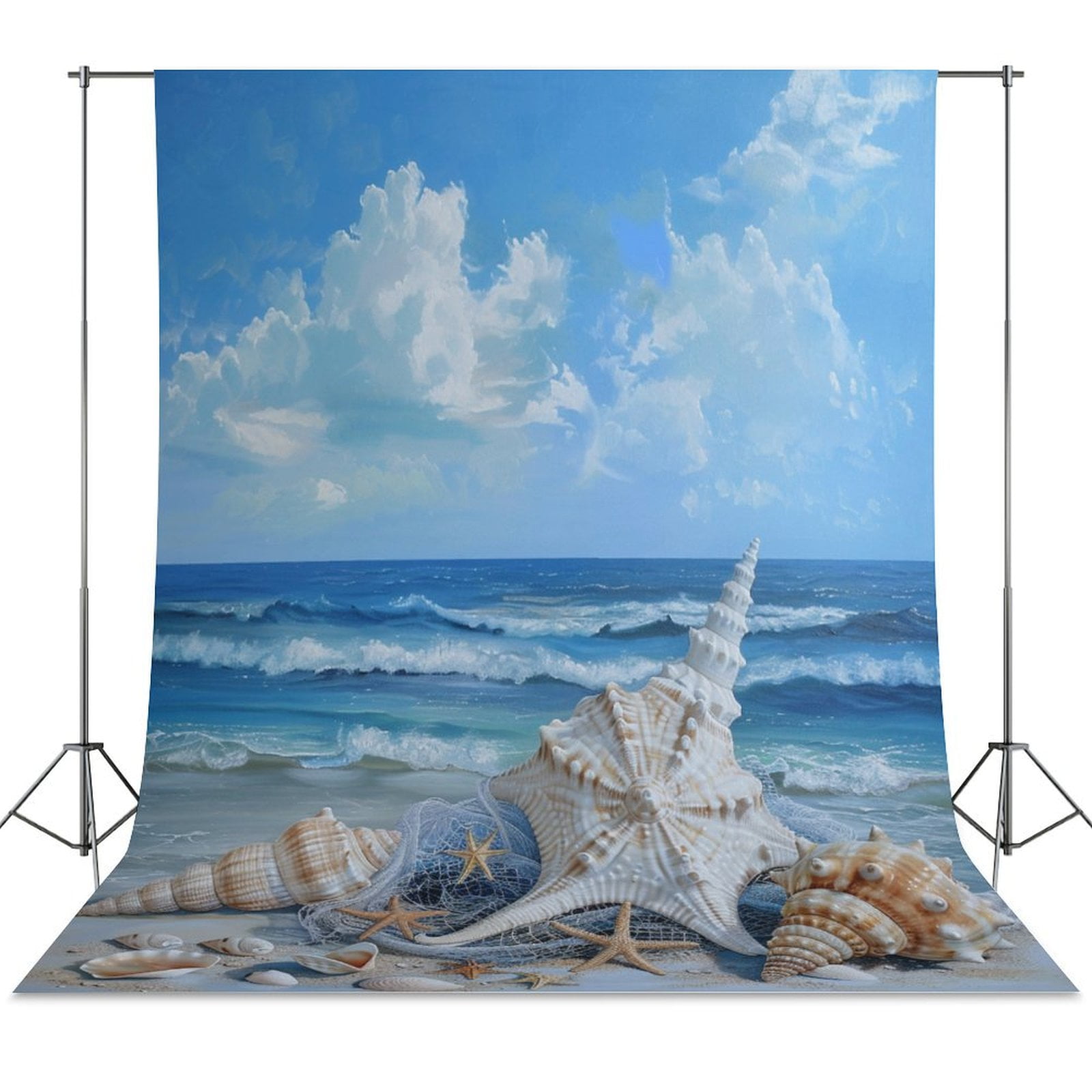 Beach Seashell Starfish Spring Backdrop Backdrops for Photography Photo ...