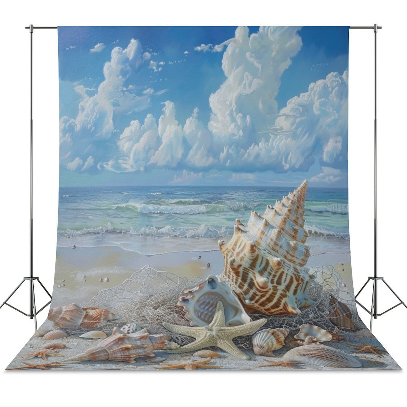 Beach Seashell Starfish Spring Backdrop Backdrops for Photography Photo ...
