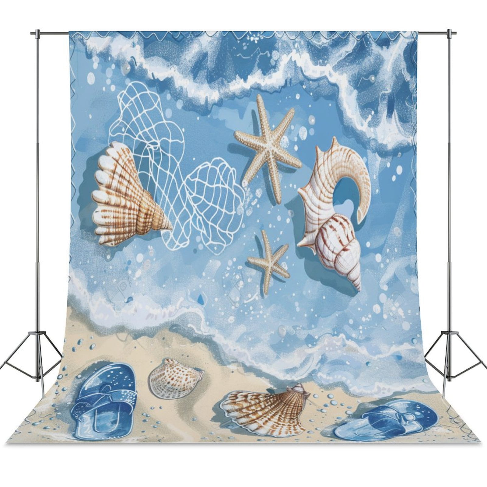 Beach Seashell Starfish Spring Backdrop Backdrops for Photography Photo ...