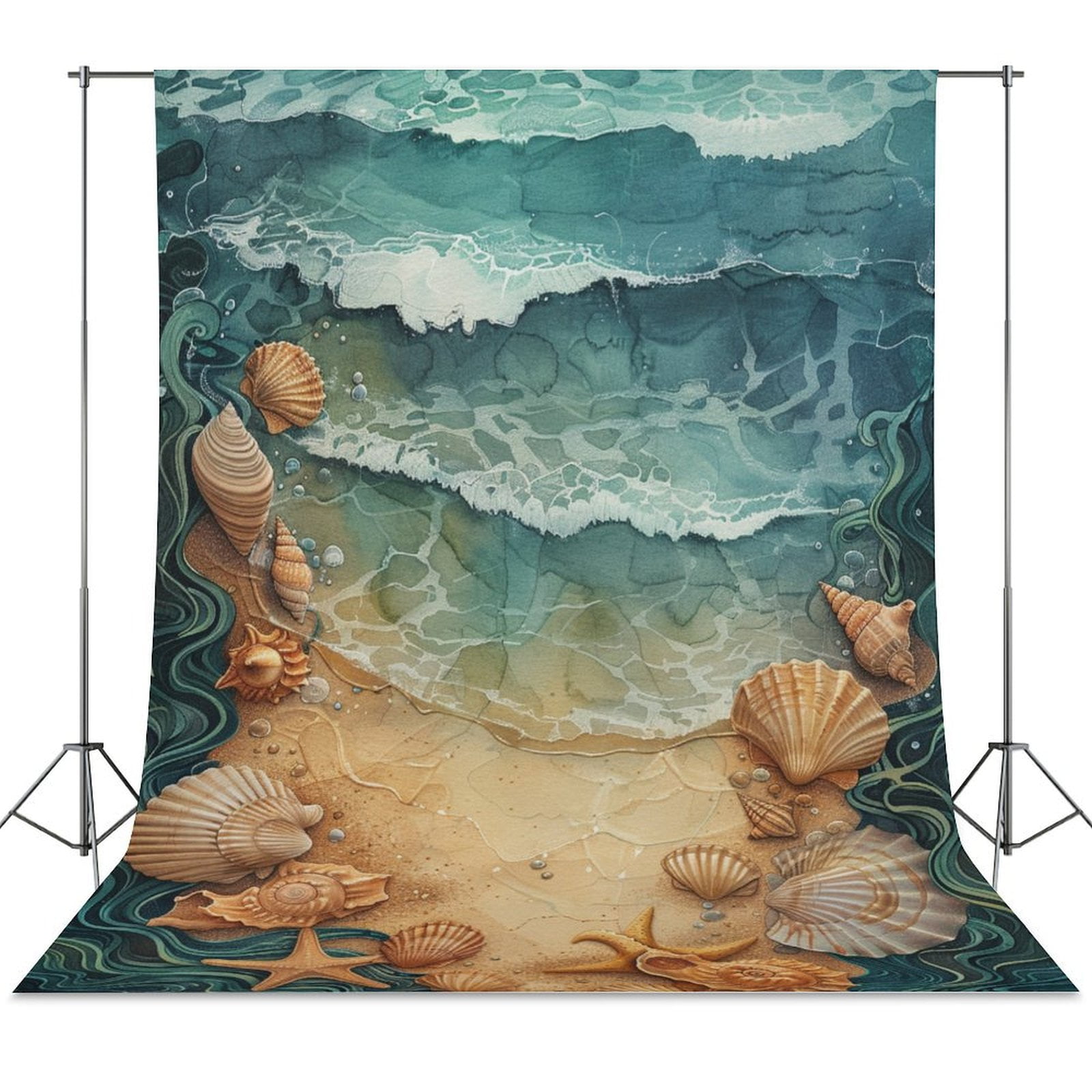 Beach Seashell Starfish Spring Backdrop Backdrops for Photography Photo ...