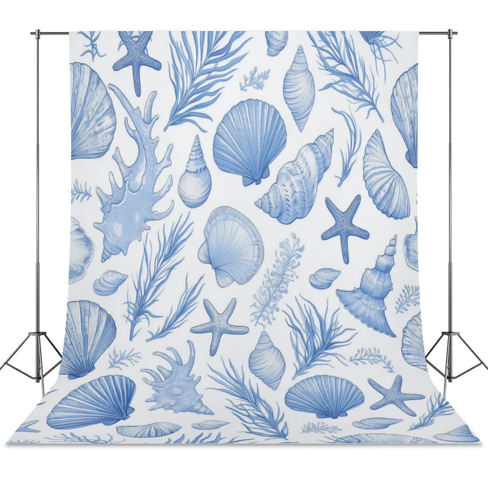 Beach Seashell Starfish Spring Wall Backdrop Background Floral ...