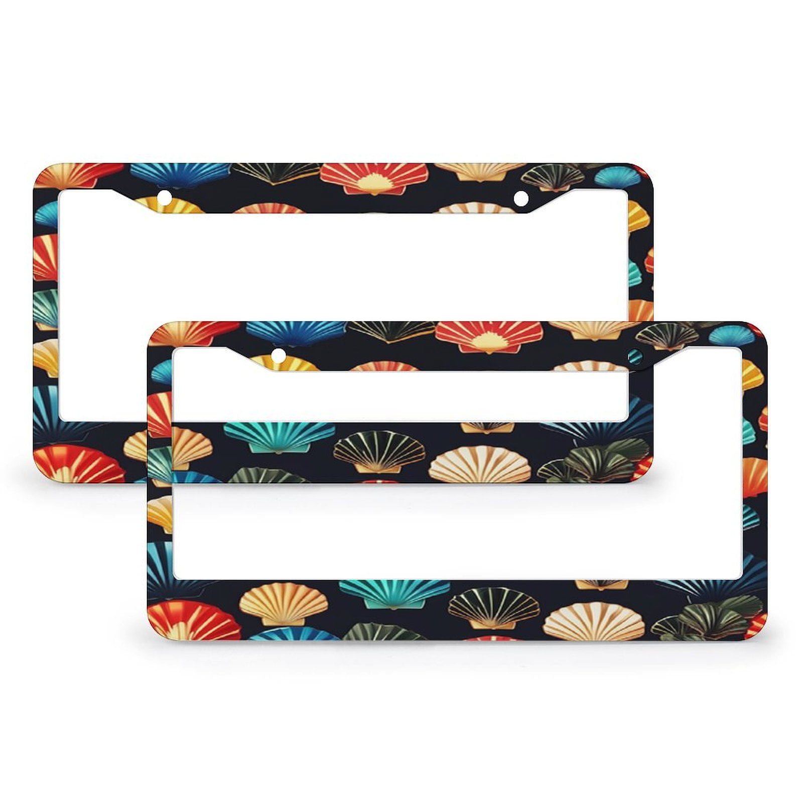 Beach Seashells Starfish Coral Marine Life Ocean License Plate Frame ...