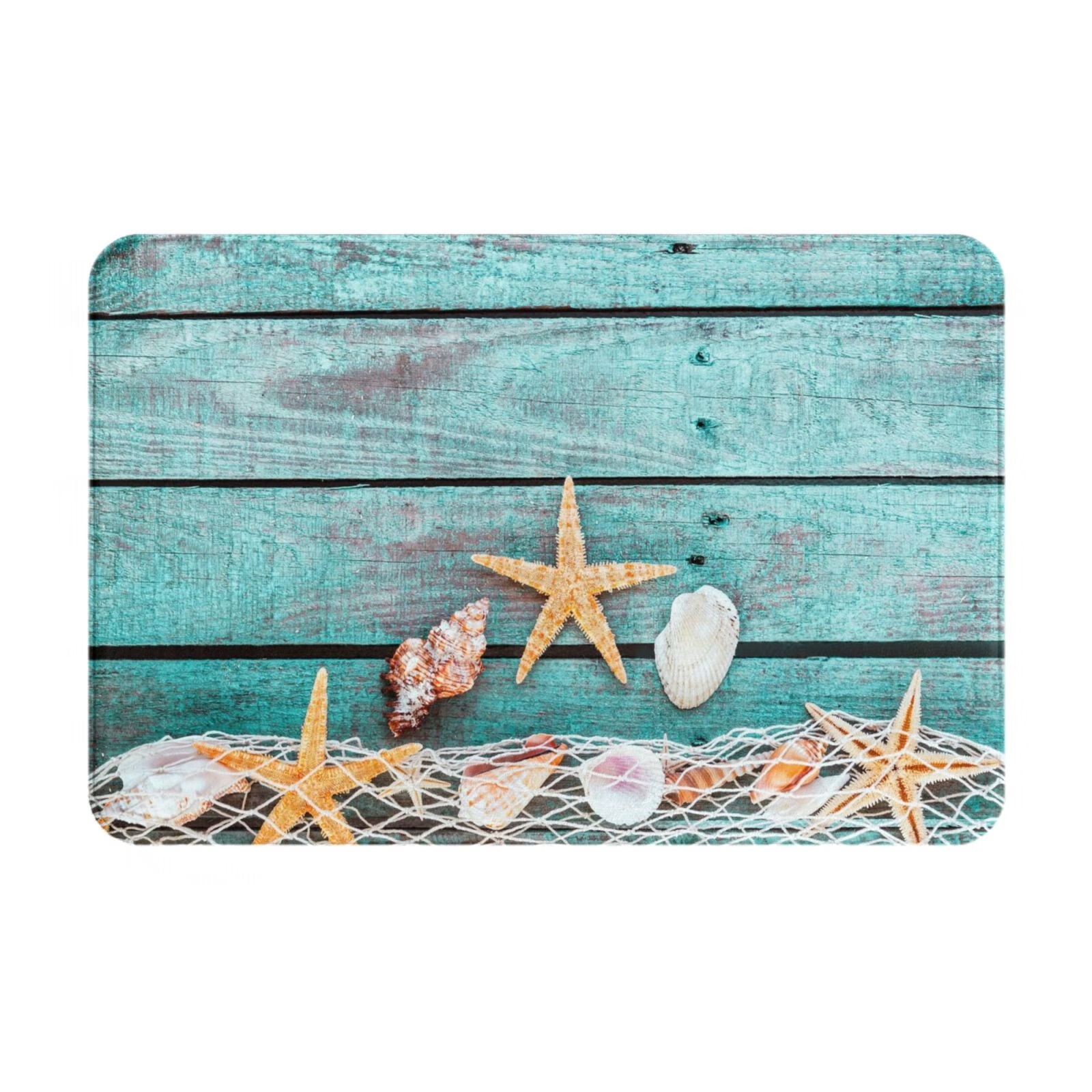 Beach Seashells Starfish Sand Washable Cover Floor Rug Carpets Floor ...