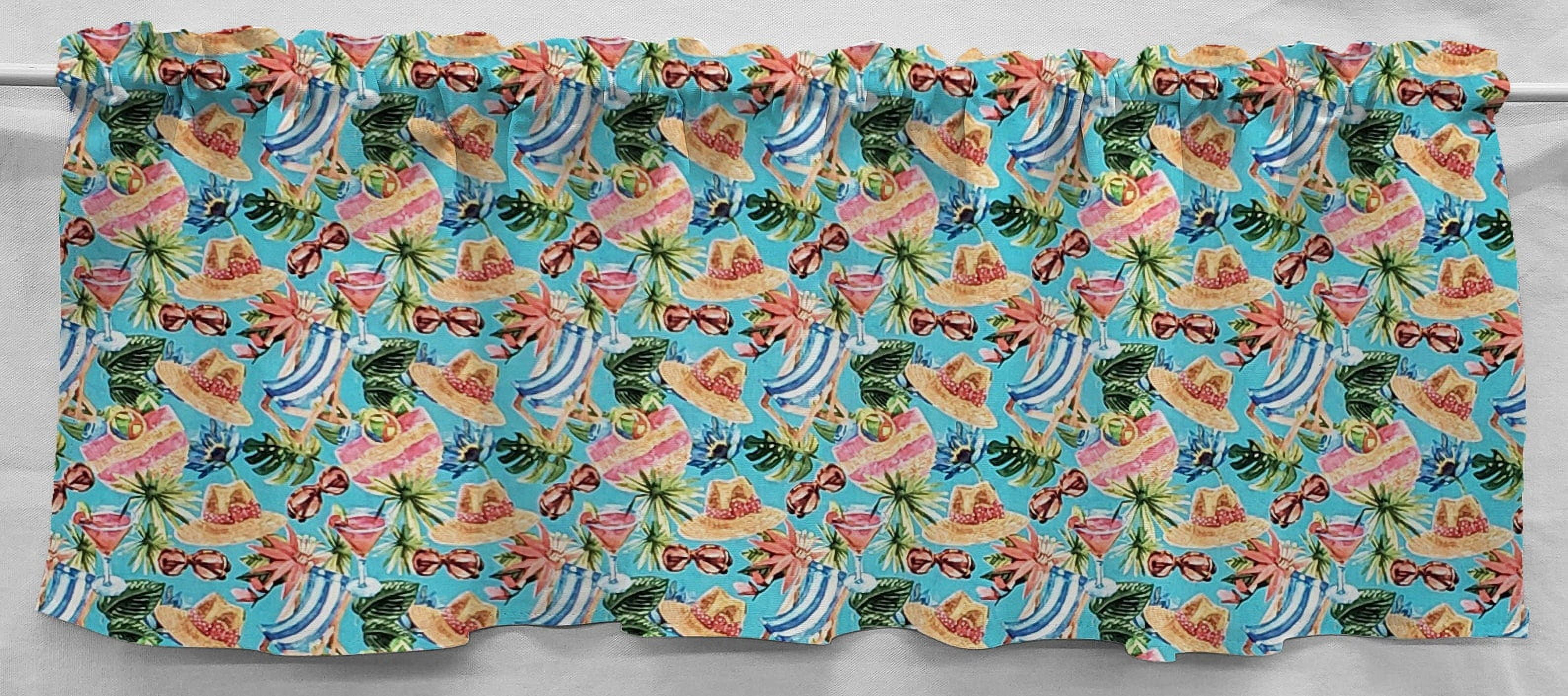 Beach Seaside Curtain Panels by Penny's Needful Things (Set of 2) 72 ...