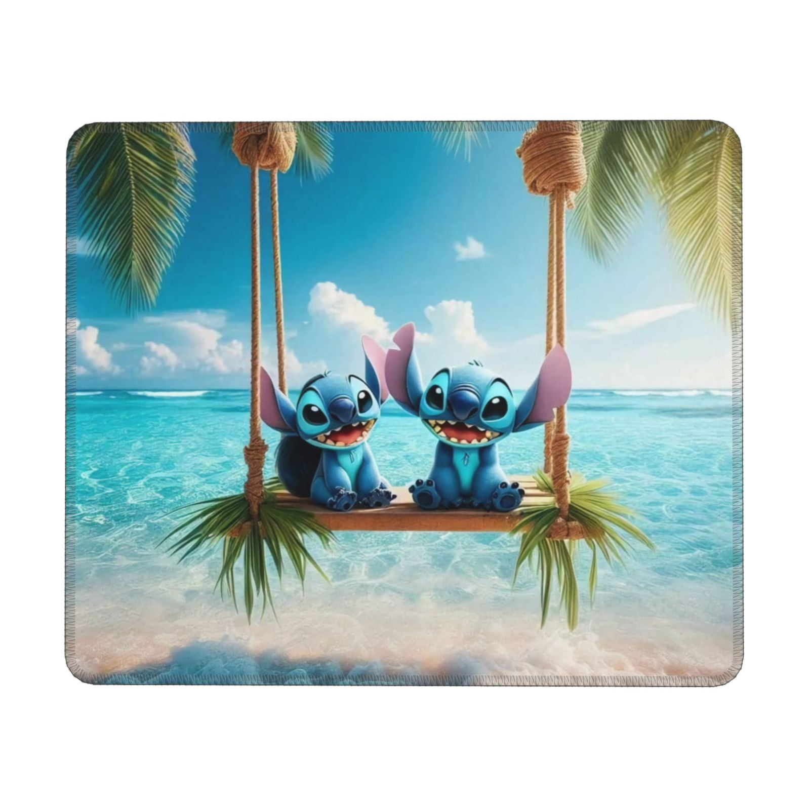 Beach Seaside Stitch Square Mouse Pad,Mouse Mat Design,Desk Mat ...
