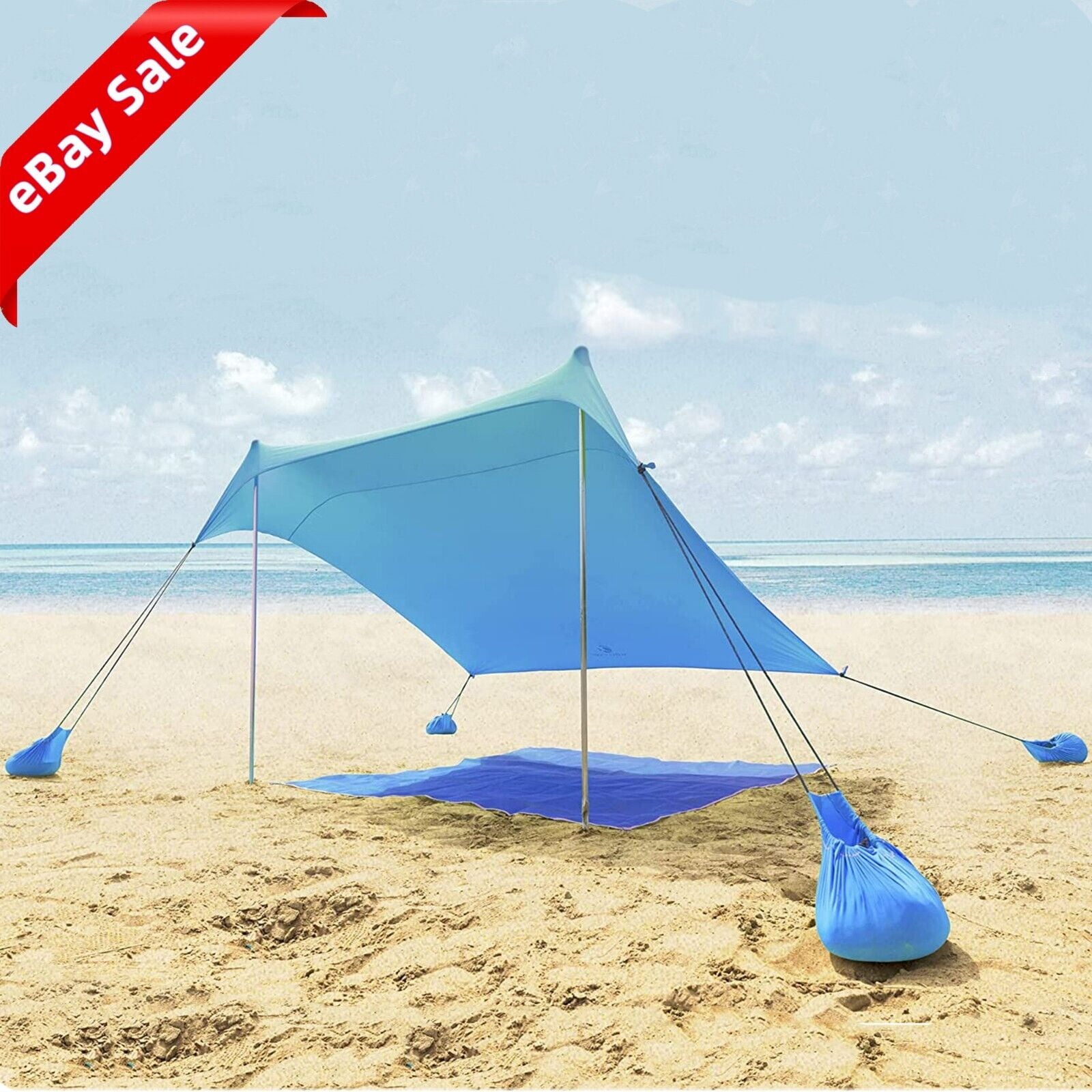 Beach Tent Advanced Sun Protection 7.6' x 7.2' Beach Tent - Walmart.com