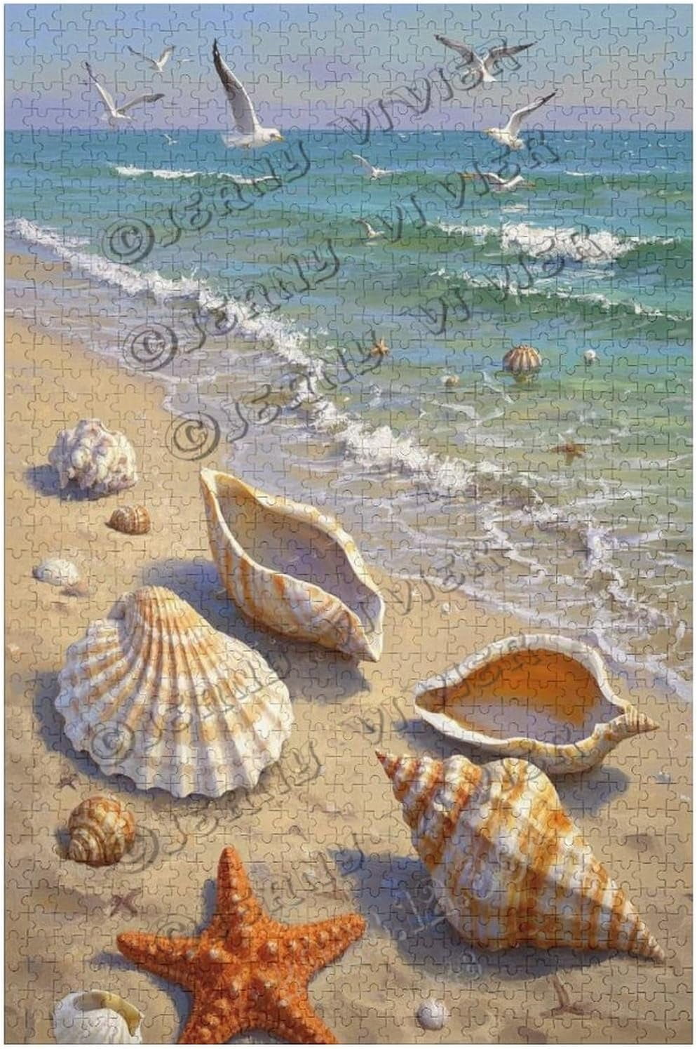 Beach Shell 500 Piece Jigsaw Puzzle for Adults, Coastal Art Gift & Fun ...
