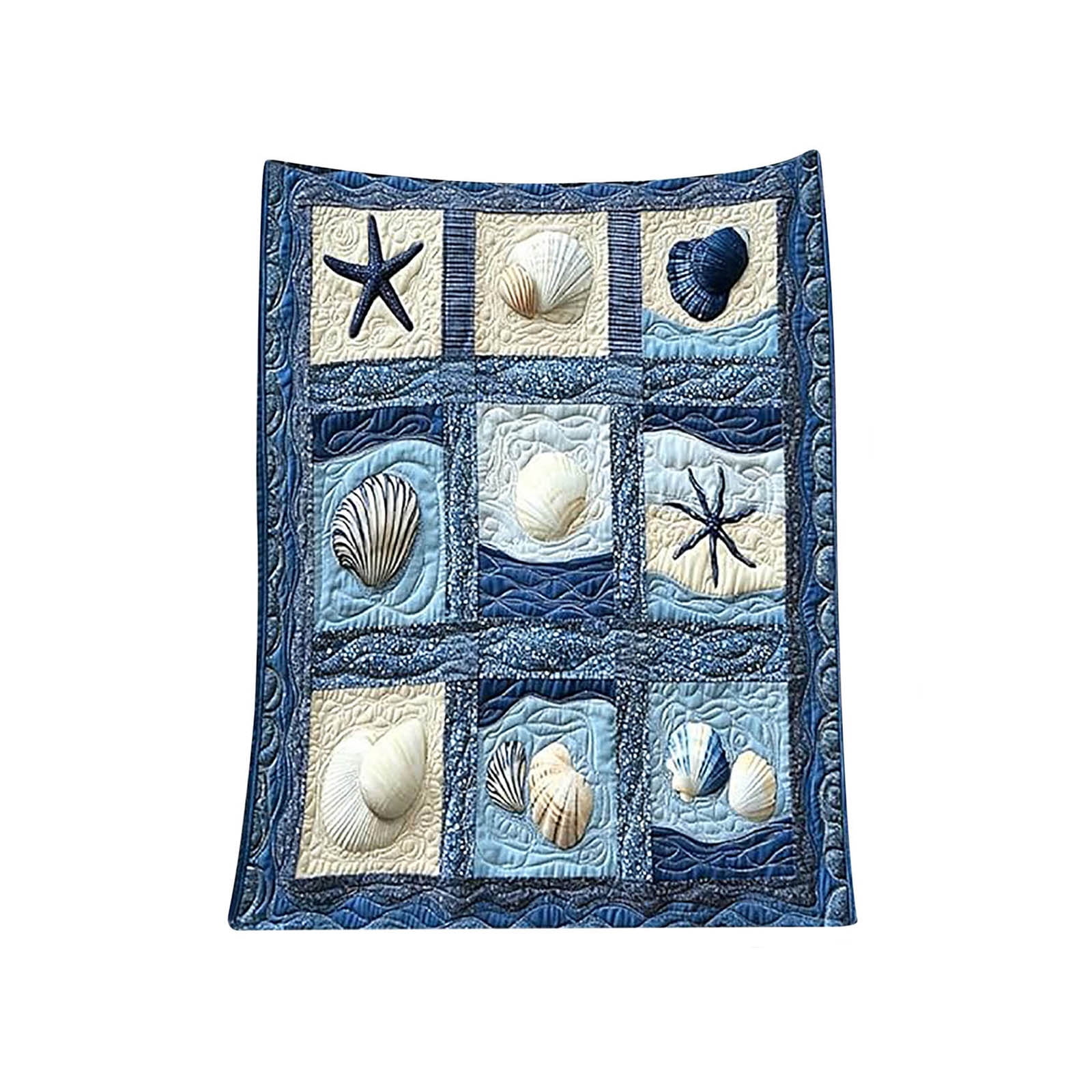 Beach Shell Blanket Ocean Seashell Starfish Printed Decor Throw Blanket ...