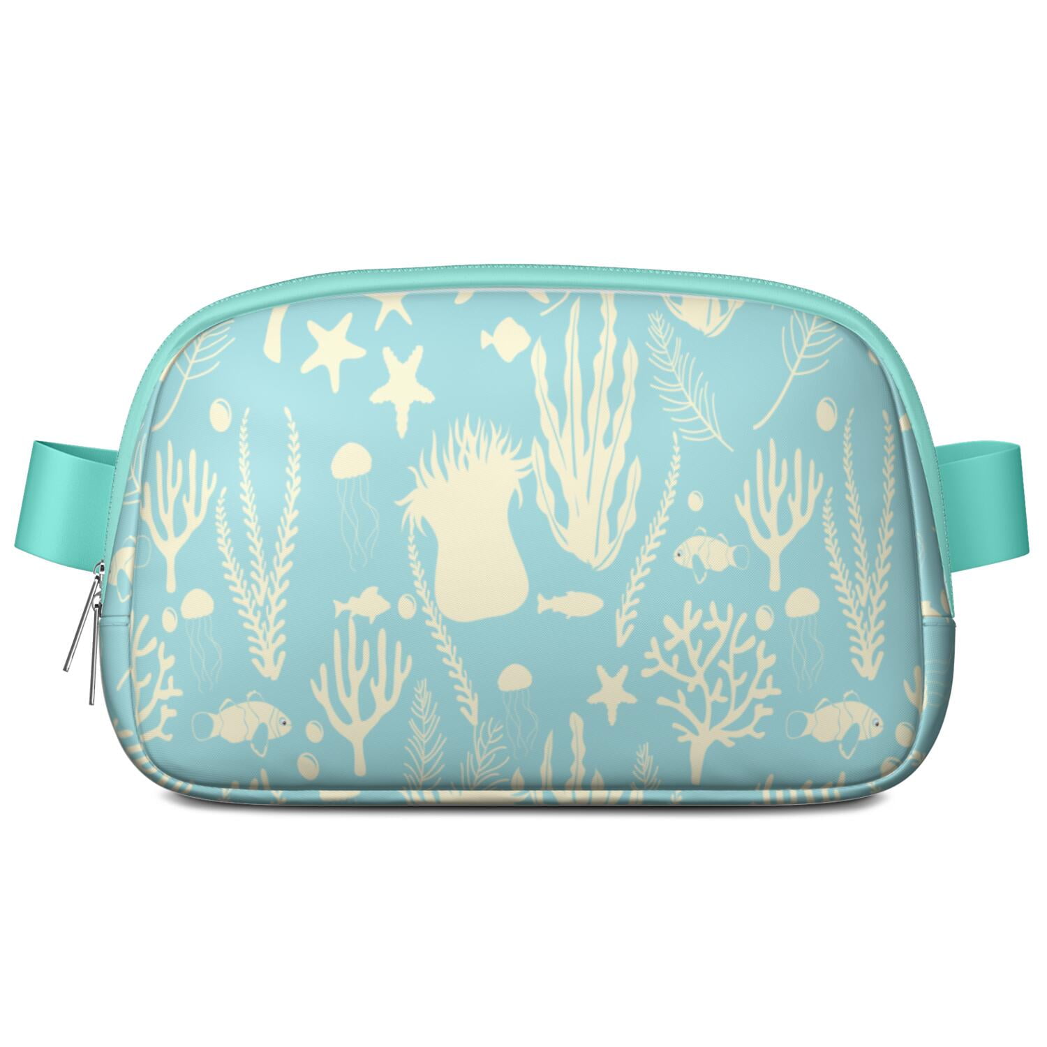 Beach Shell Fanny Pack – Cute Nautical Waist Bag with Coral, Starfish ...