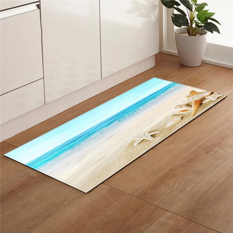 Beach Shell StarKitchen Carpet Non Slip Area Rug Modern for Living Room ...