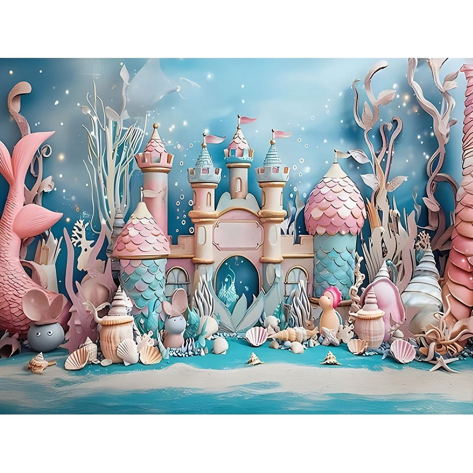 Beach Shells Sailboat Sea Happy Birthday Photography Background ...