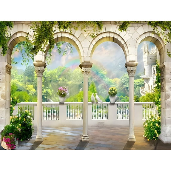 Beach Shells Sailboat Sea Happy Birthday Photography Background ...