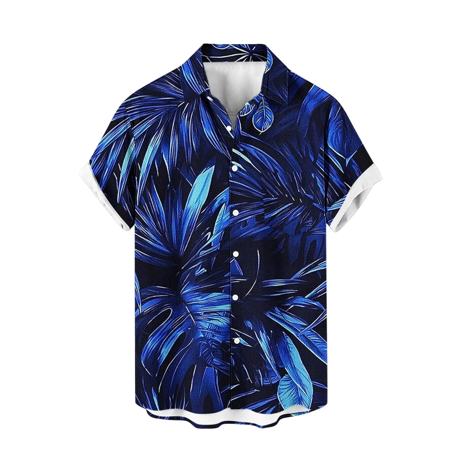 Beach Shirt Men's Hawaiian Shirt Short Sleeve Button Tropical Shirt ...